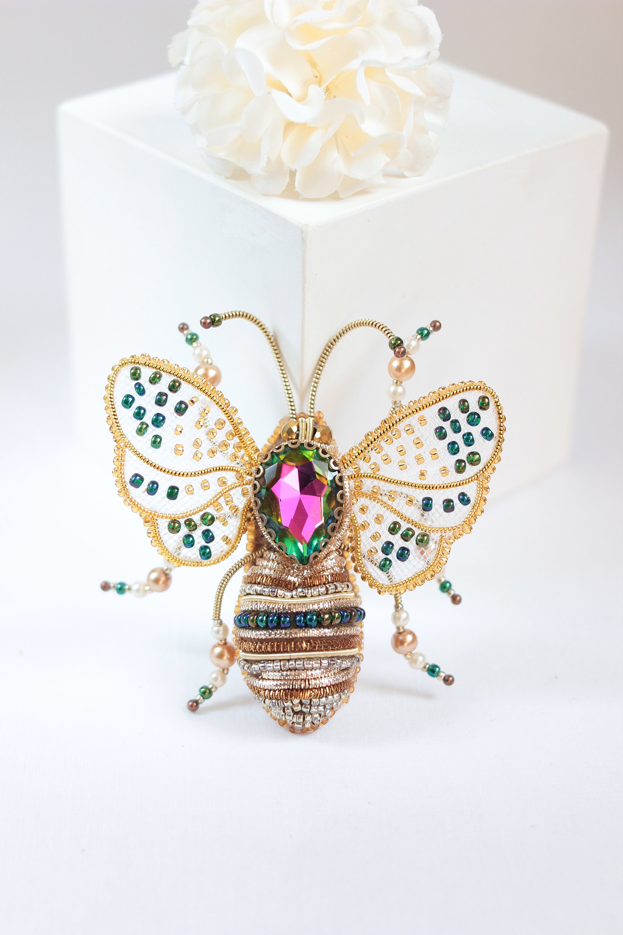 OAK Butterfly Embroidered Bug Brooch Jewelry Insect Pin - Etsy