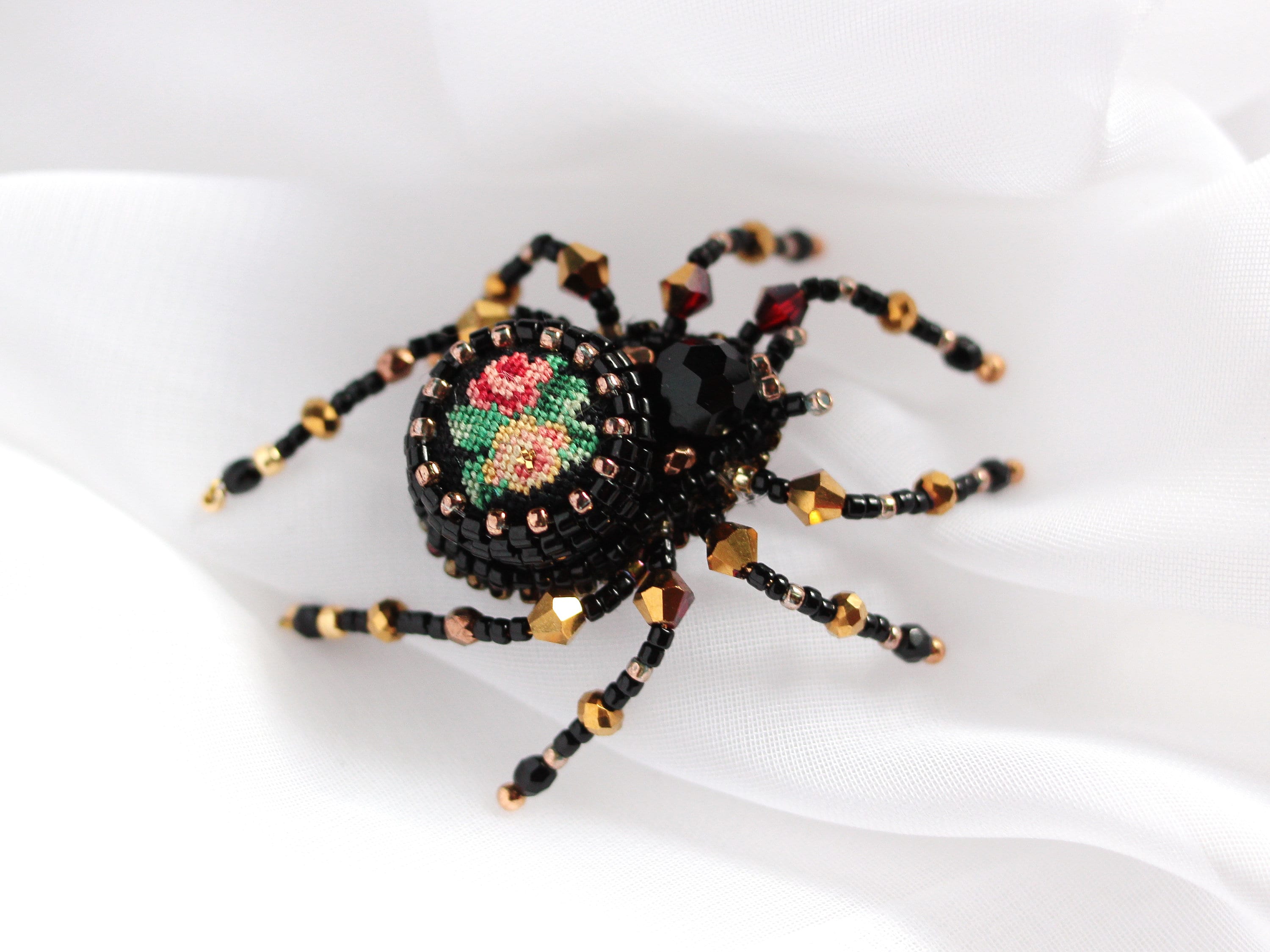 Small Spider Gothic Brooch For-girlfriend Beaded Insect Brooch | Etsy
