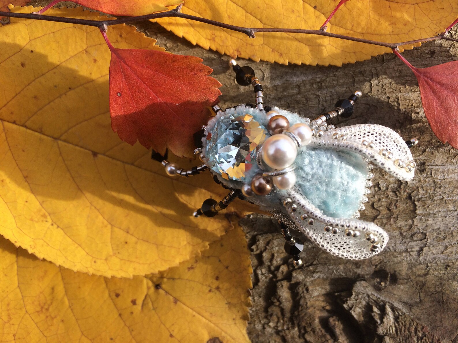 Winter Bug Brooch Insect Jewelry Beetle Embroidered Brooch - Etsy