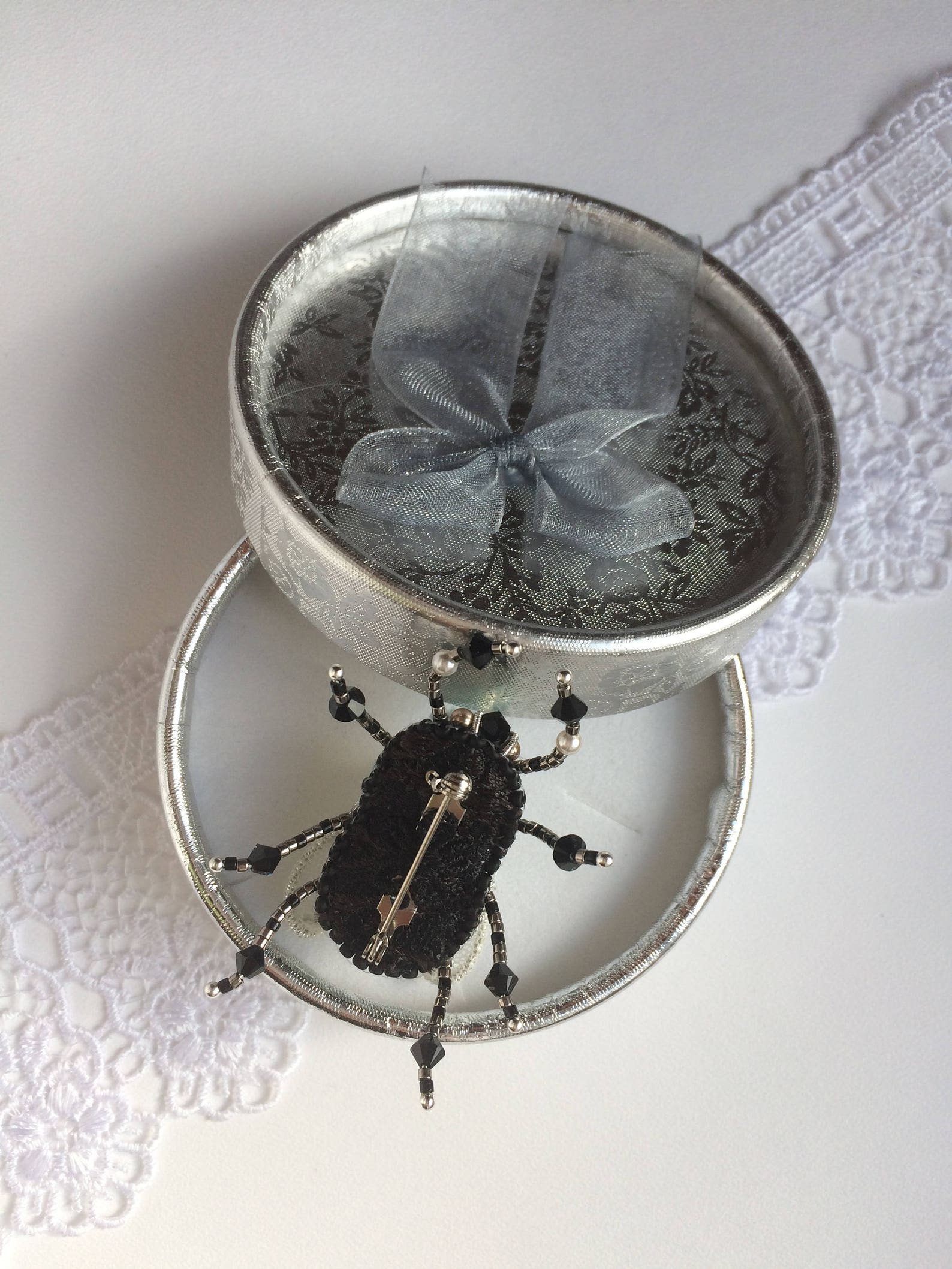 Winter Bug Brooch Insect Jewelry Beetle Embroidered Brooch - Etsy