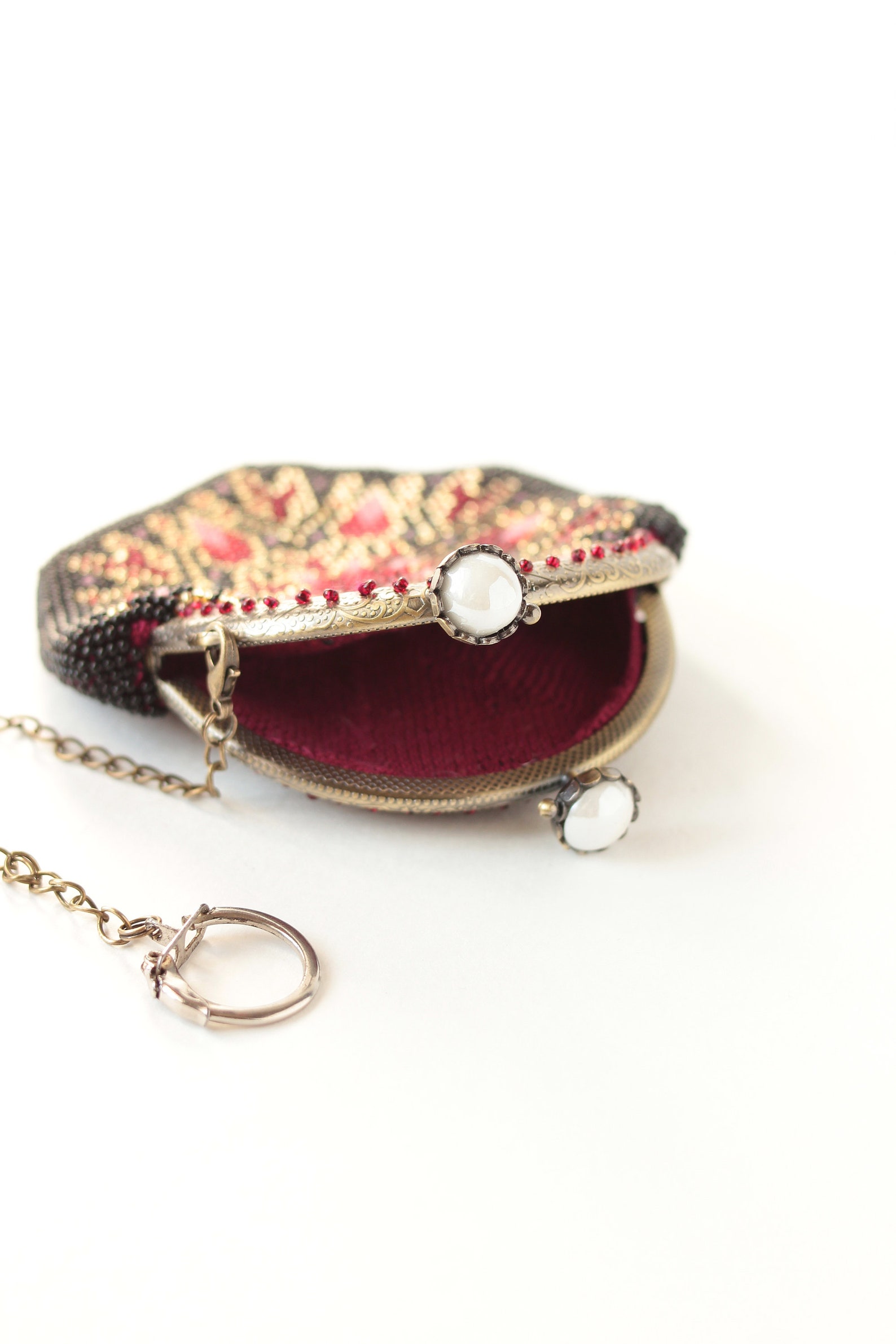 Edwardian beaded purse Victorian handbag Small evening bag | Etsy