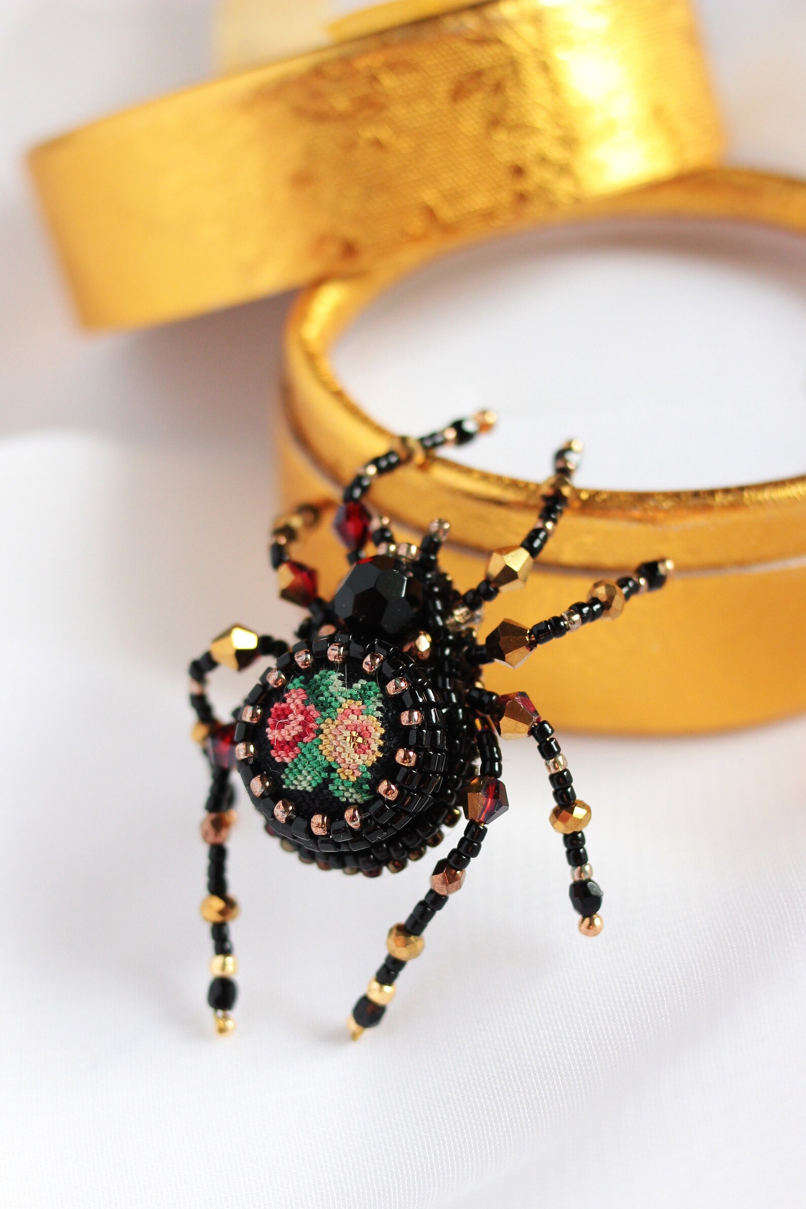 Small Spider Gothic Brooch For-girlfriend Beaded Insect Brooch | Etsy