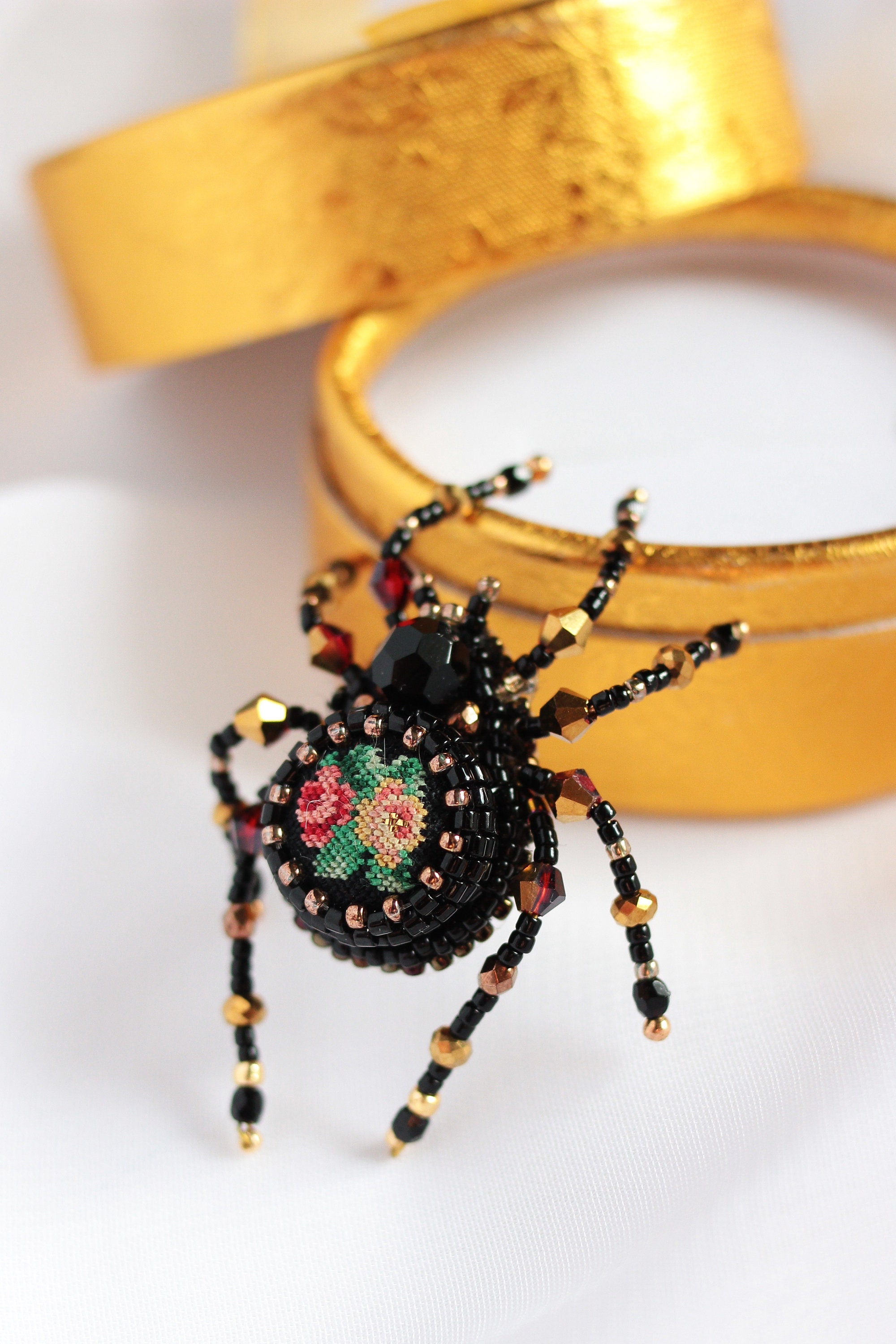 Small Spider Gothic Brooch For-girlfriend Beaded Insect Brooch | Etsy