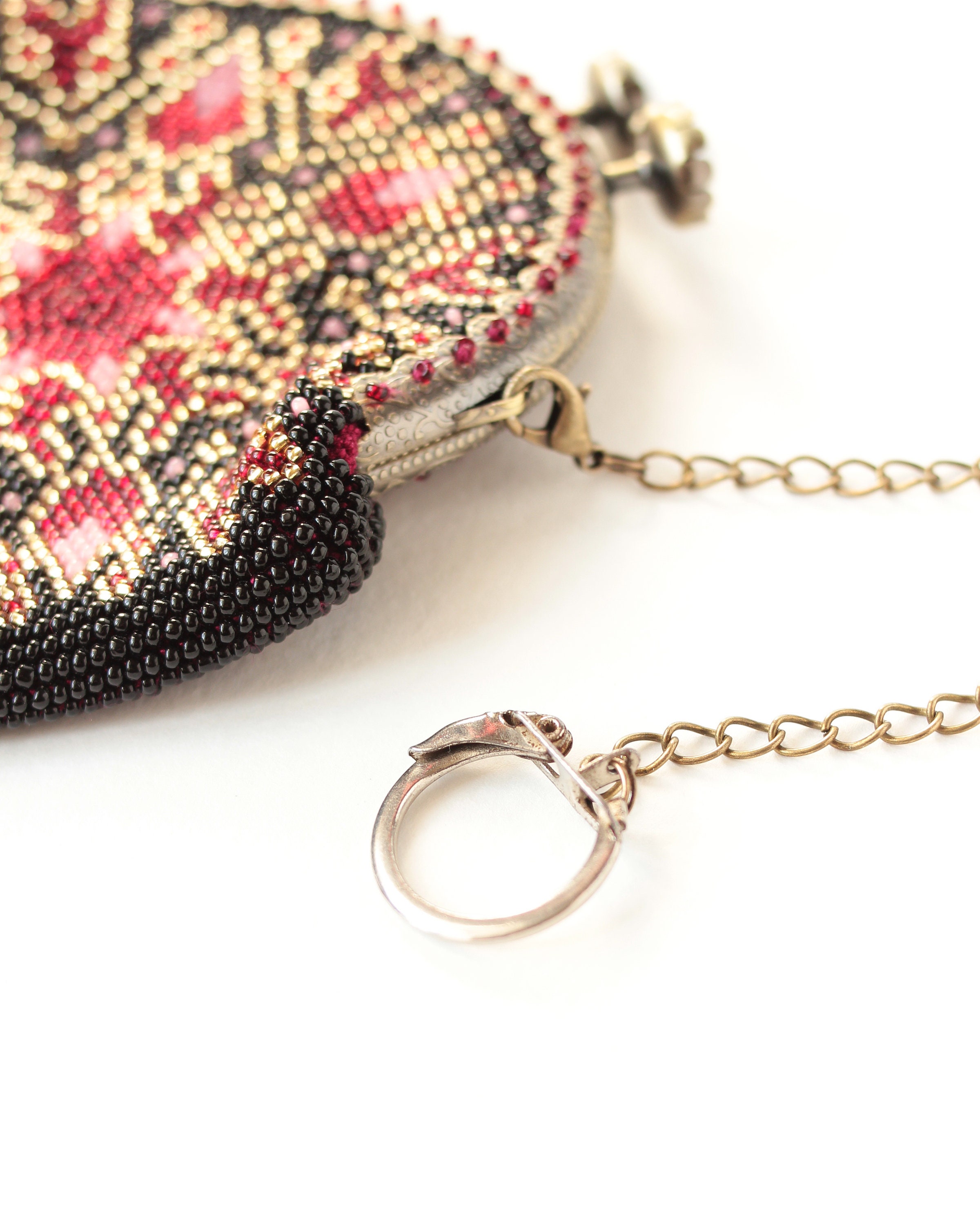 Edwardian beaded purse Victorian handbag Small evening bag | Etsy