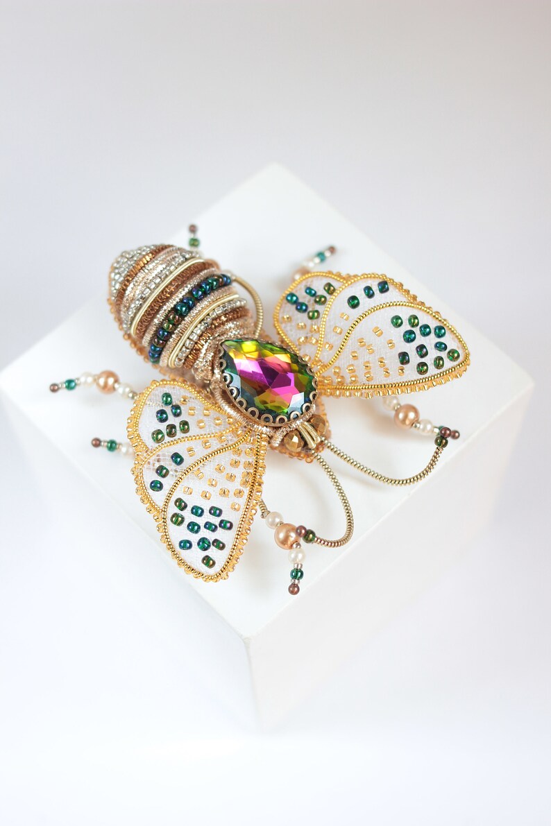 OAK Butterfly Embroidered Bug Brooch Jewelry Insect Pin - Etsy