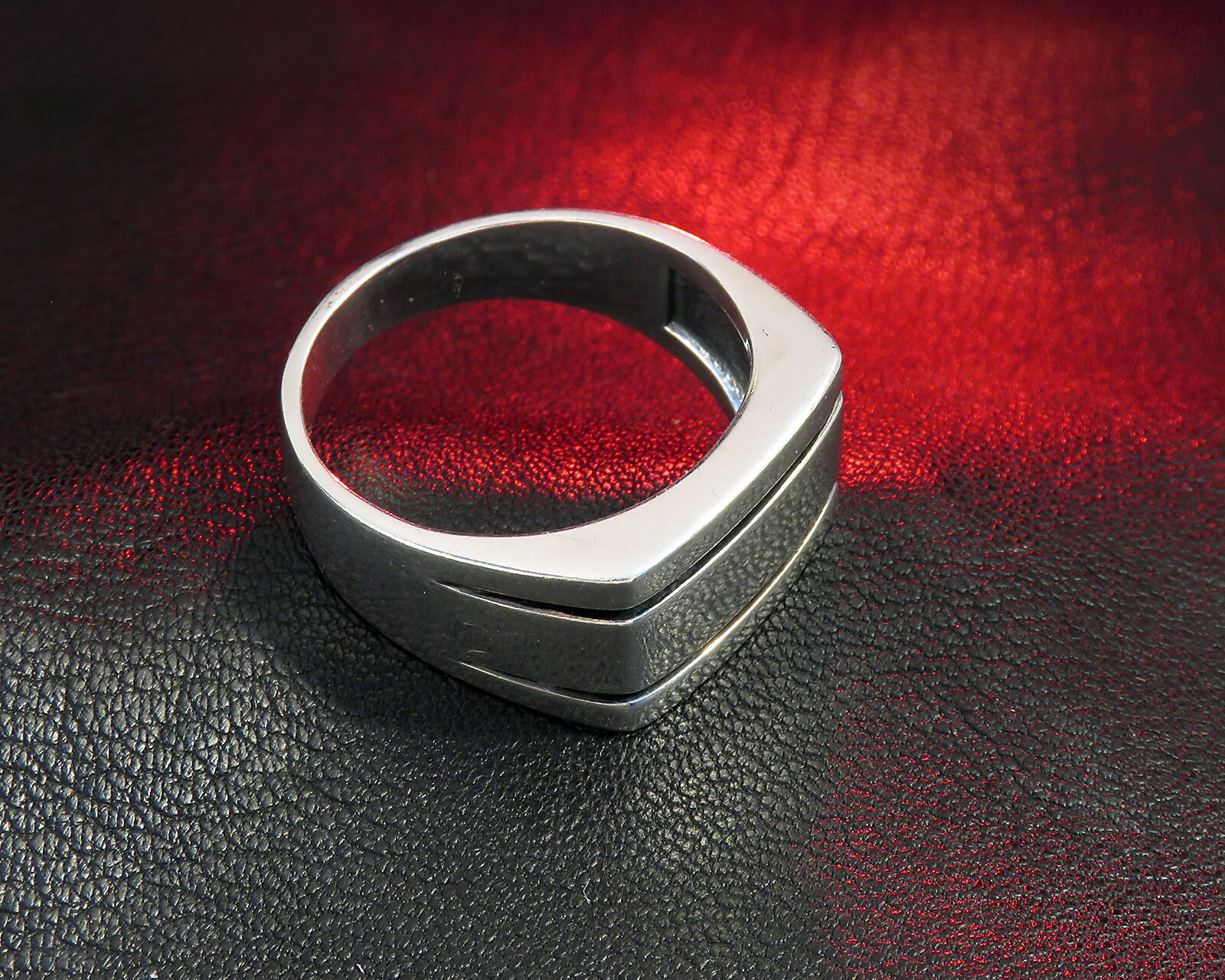 Geometric and Minimalist Ring for Men Sterling Silver Band - Etsy