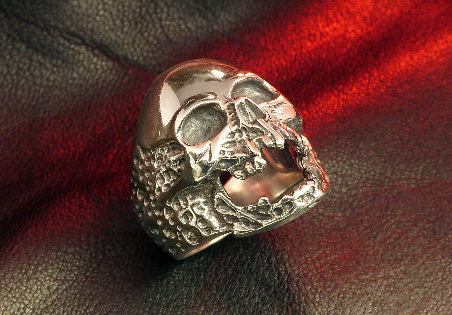 Brutal Silver Skull Ring for Men Skull Jewelry Skeleton - Etsy