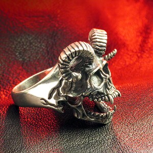 Devil's Skull Ring for Men, Skull Jewelry, Satanic Ring for Women ...