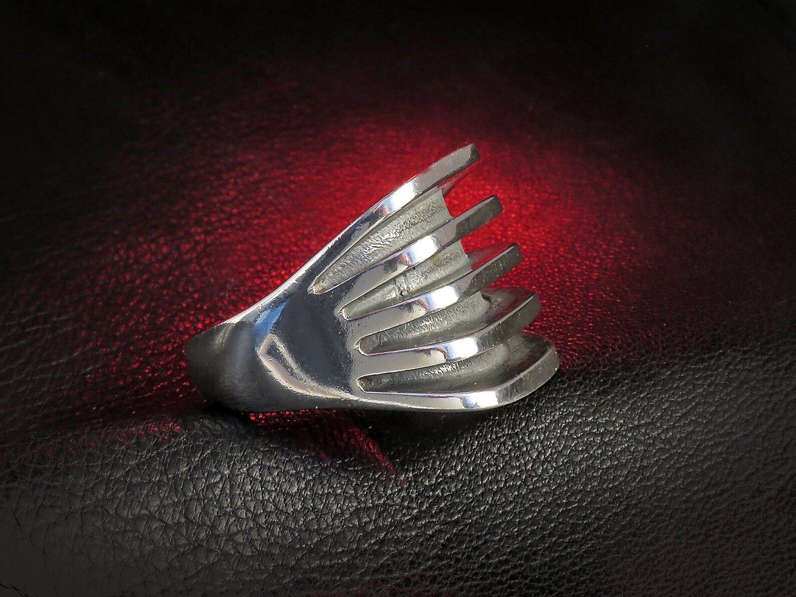 Geometric Ring for Men Sterling Silver Statement Ring Cool | Etsy