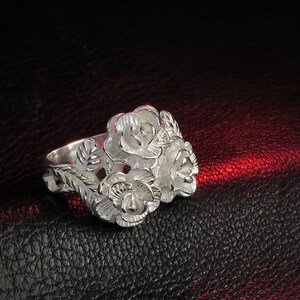 Rose Ring for Women, Sterling Silver, Rose Jewelry - Etsy