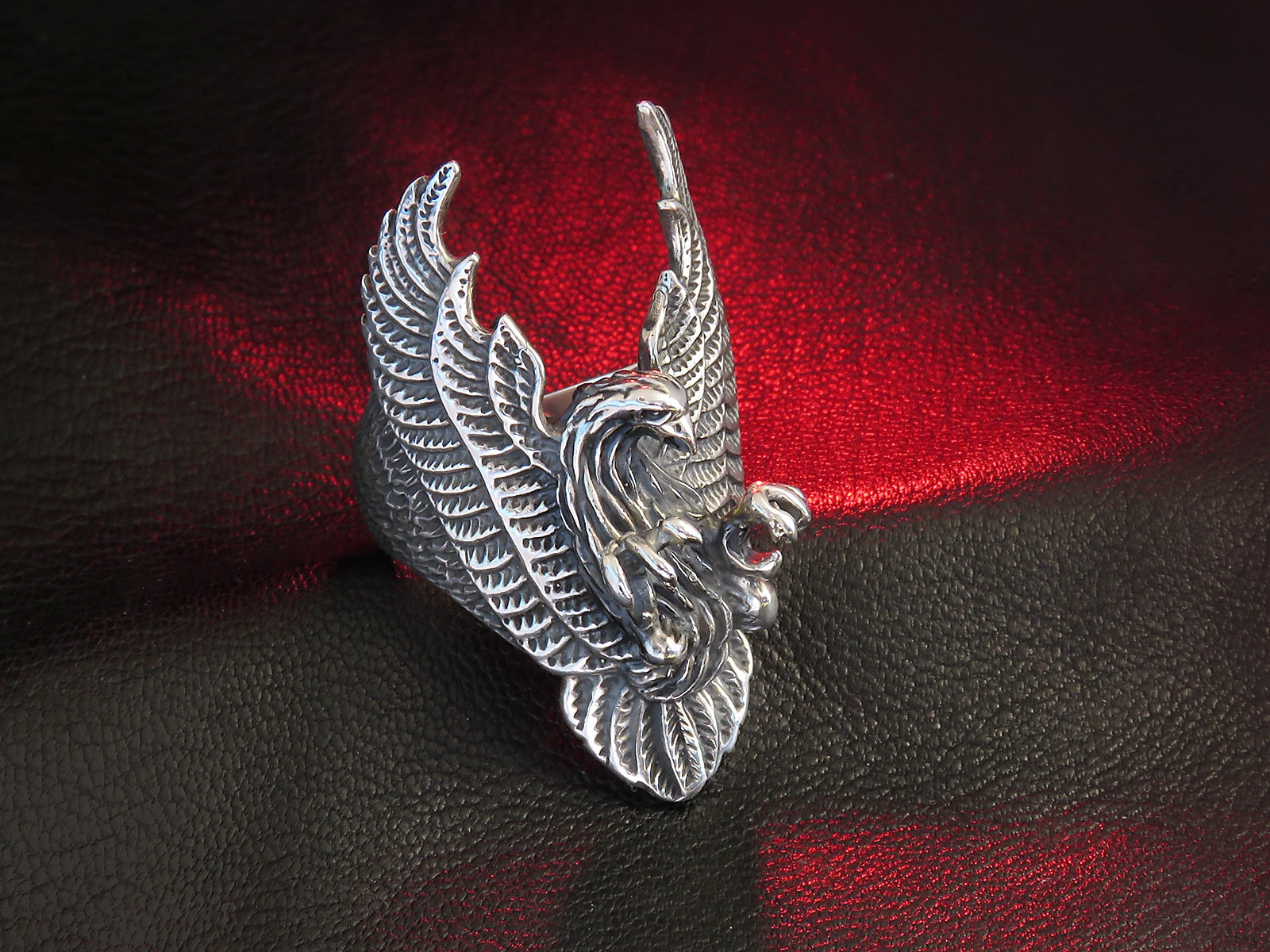 Eagle Ring Sterling Silver Eagle Jewelry - Etsy