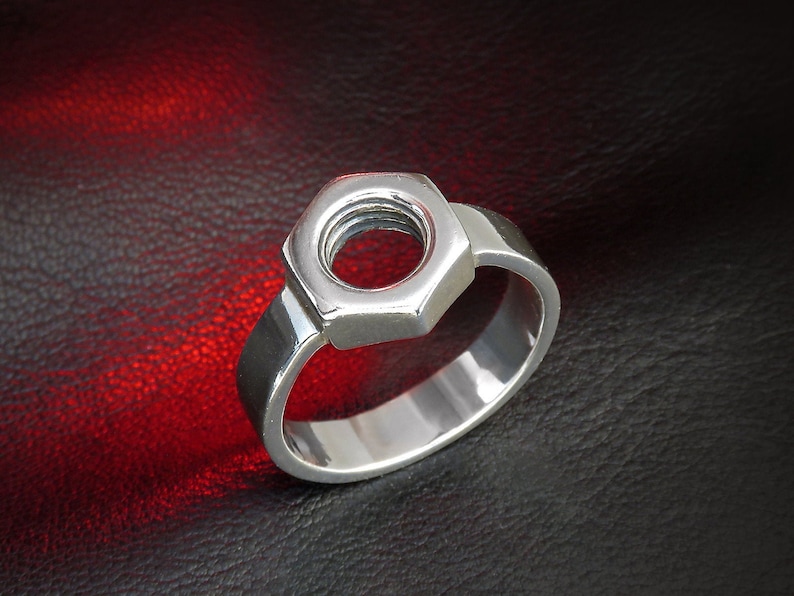 Screw Ring Sterling Silver Science Jewelry Steampunk / - Etsy