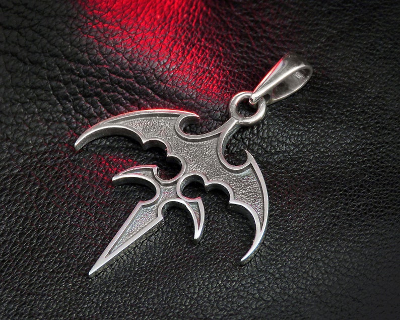 Gothic Blade Necklace | Oxidized 925 Sterling Silver Dagger Pendant ...