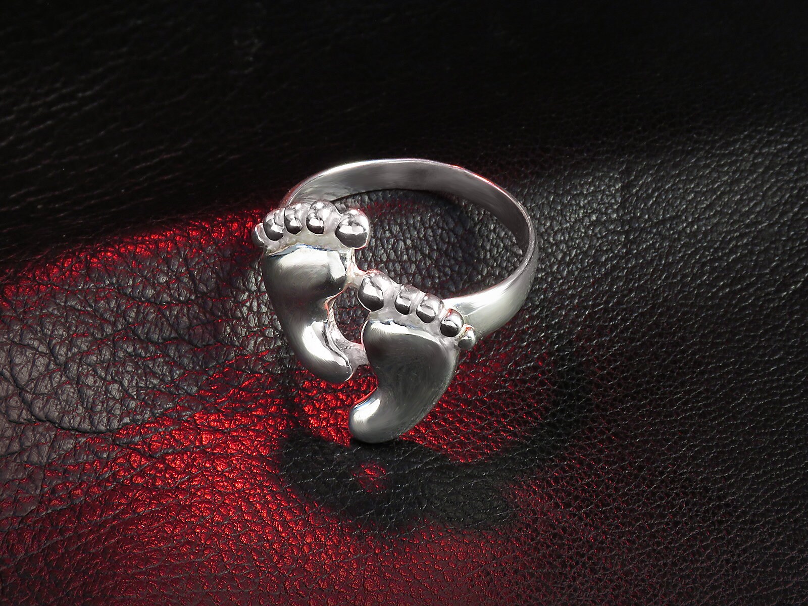 Baby Feet Ring Sterling Silver Cute Jewelry | Etsy