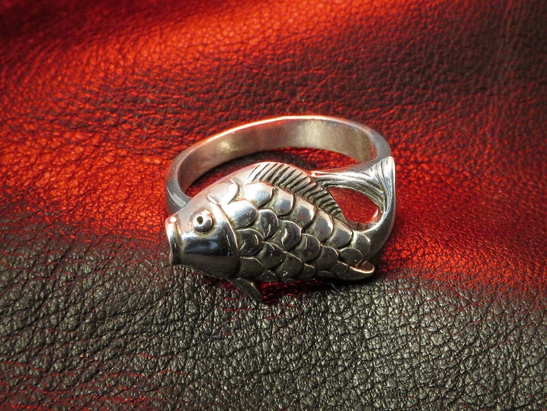 Sterling Silver Fish Ring Fish Jewelry Nautical Ring - Etsy