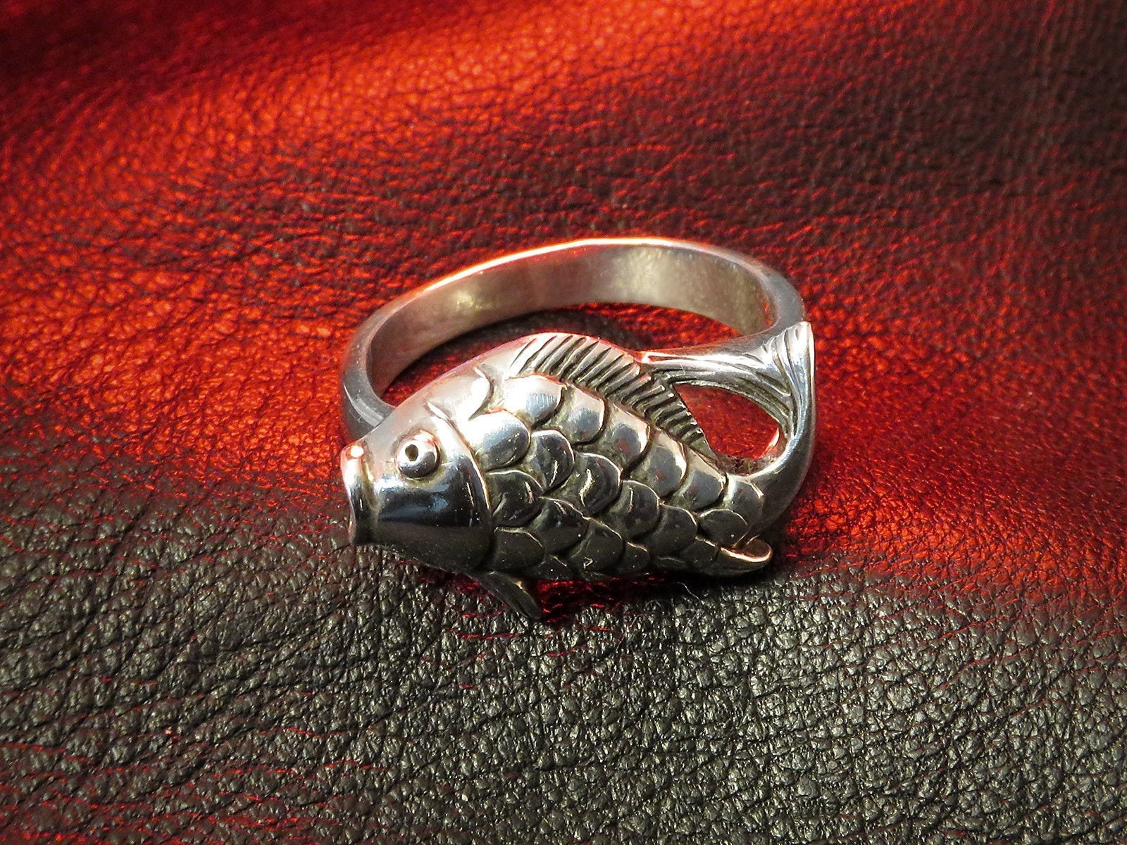 Sterling Silver Fish Ring Fish Jewelry Nautical Ring | Etsy