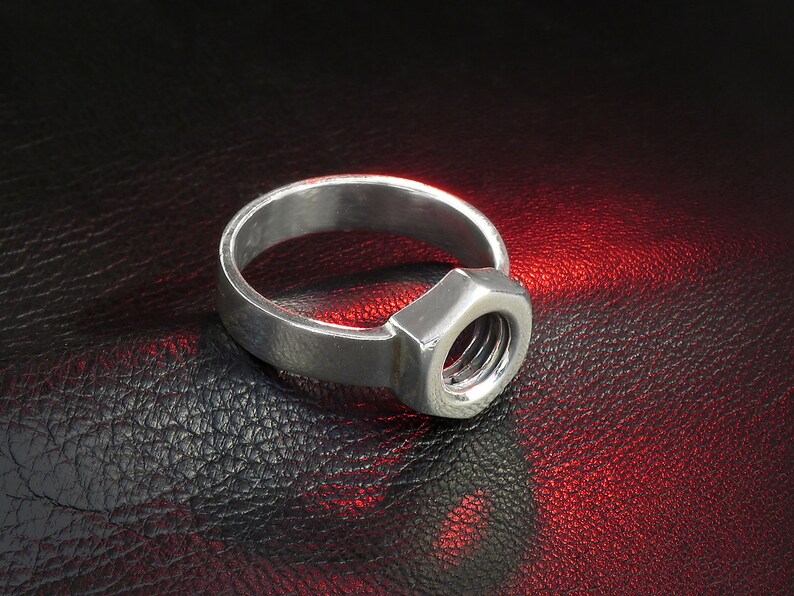 Screw Ring Sterling Silver Science Jewelry Steampunk / | Etsy