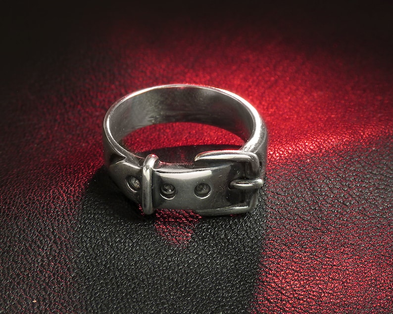 Unique Design Belt Ring Sterling Silver Avant Garde - Etsy