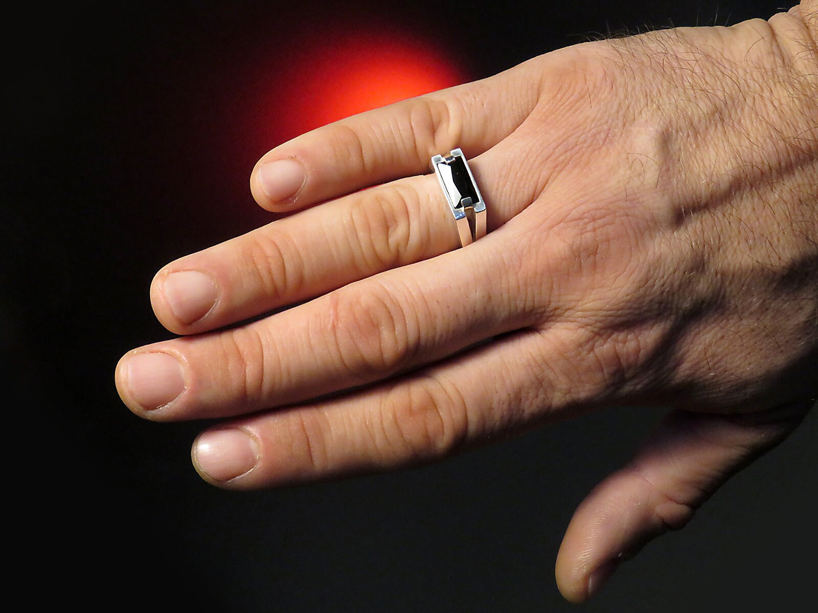 Black Gemstone Ring for Men Classic Men's Ring Sterling - Etsy