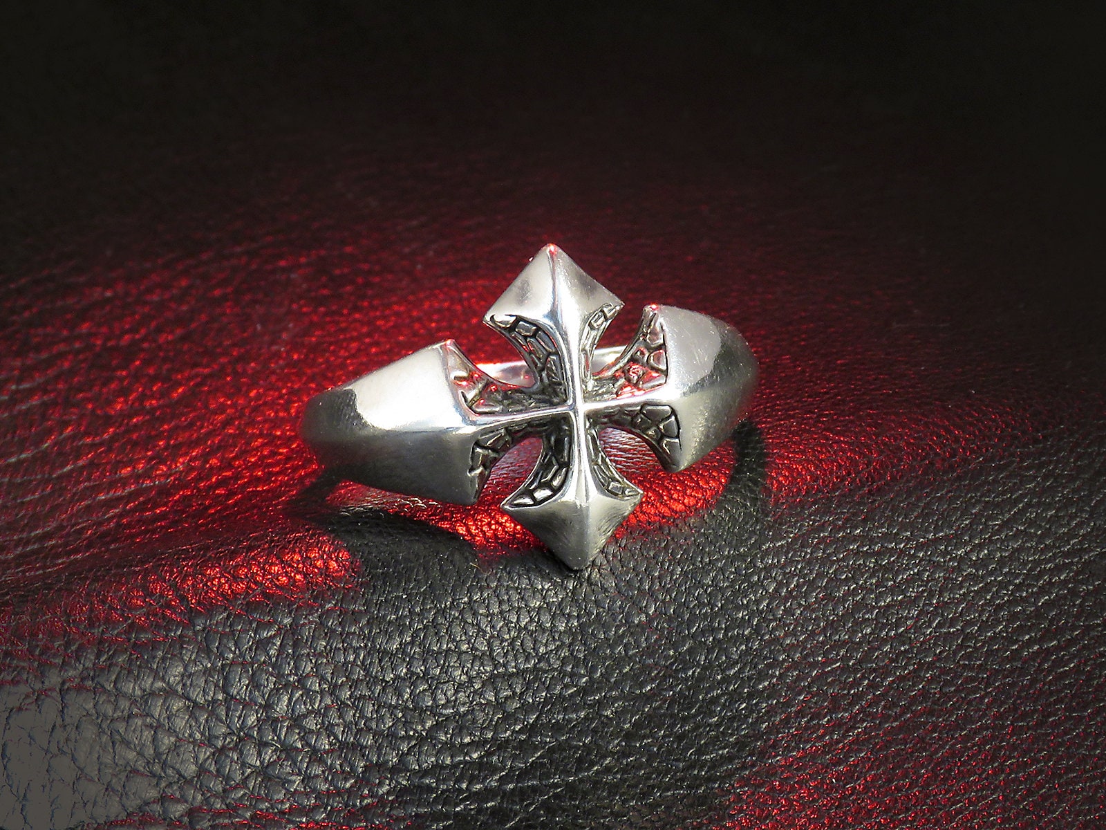 Gothic Cross Ring Sterling Silver Cross Jewelry - Etsy