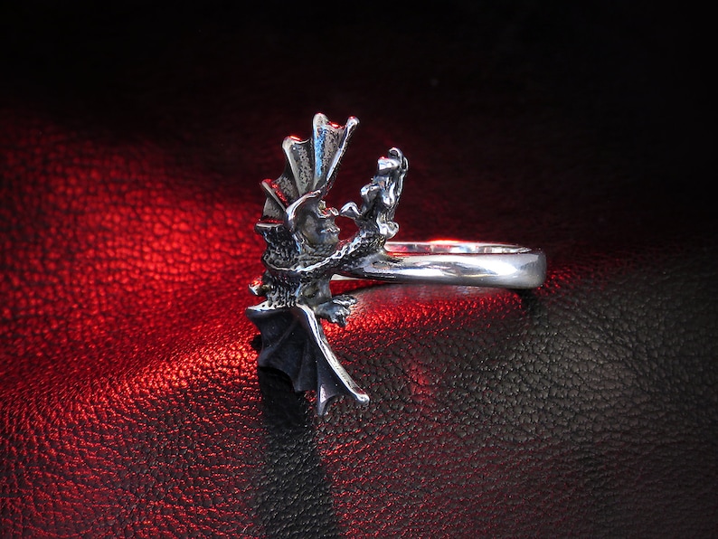 Dragon Ring, Sterling Silver, Dragon Jewelry - Etsy
