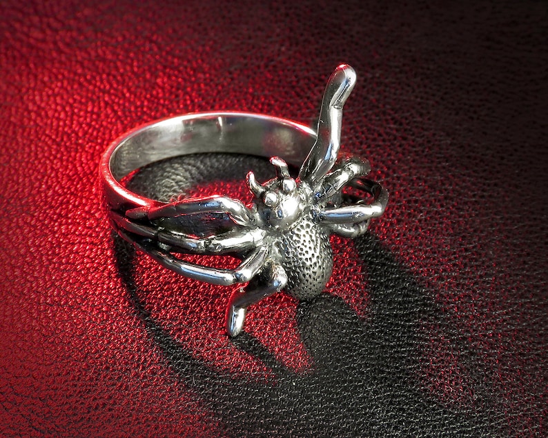 Sterling Silver Spider Ring Spider Jewelry - Etsy