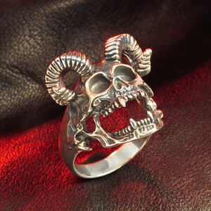 Devil's Skull Ring for Men, Skull Jewelry, Satanic Ring for Women ...
