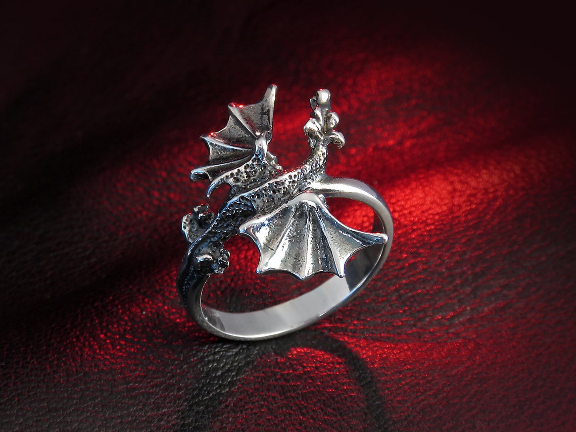 Dragon Ring Sterling Silver Dragon Jewelry - Etsy
