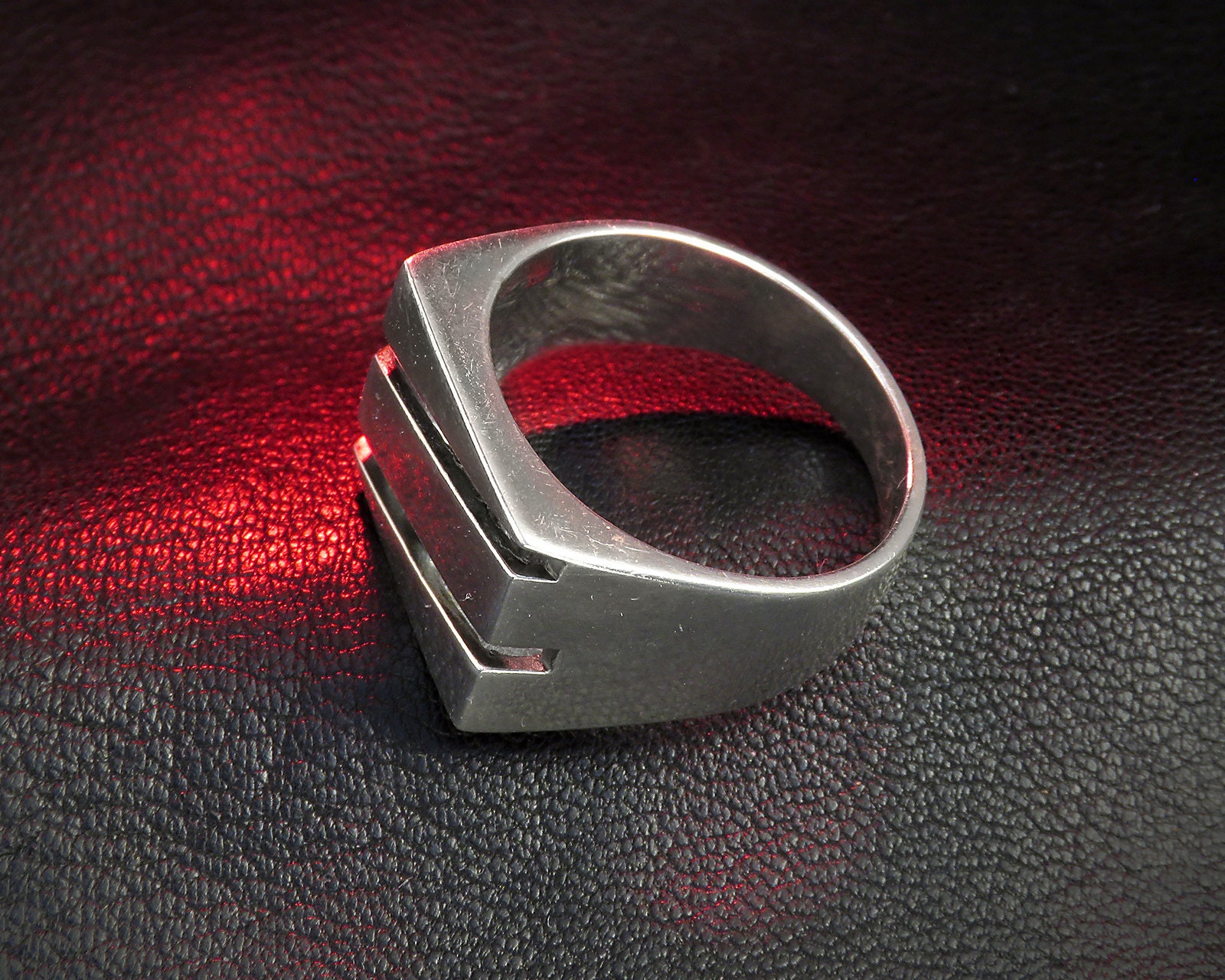 Sterling Silver Ring for Men Geometric Jewelry - Etsy