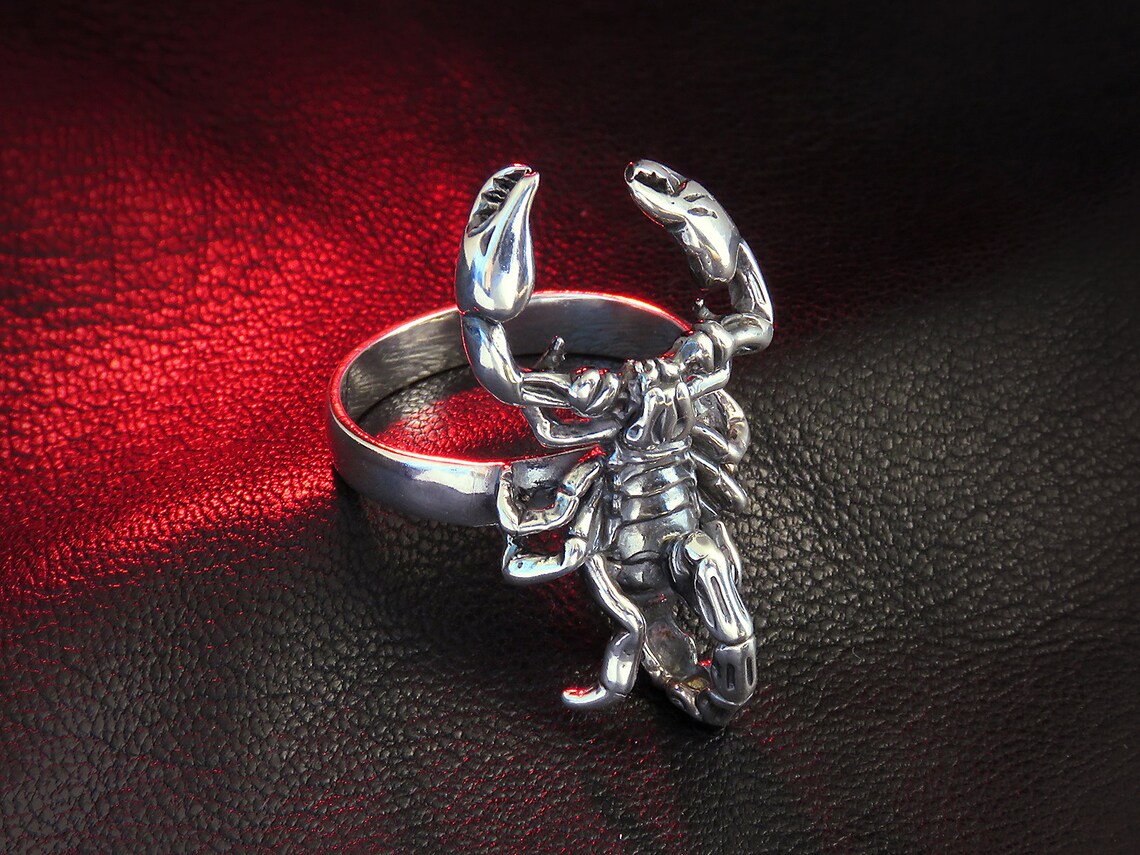 Scorpion Ring Sterling Silver Scorpion Jewelry - Etsy