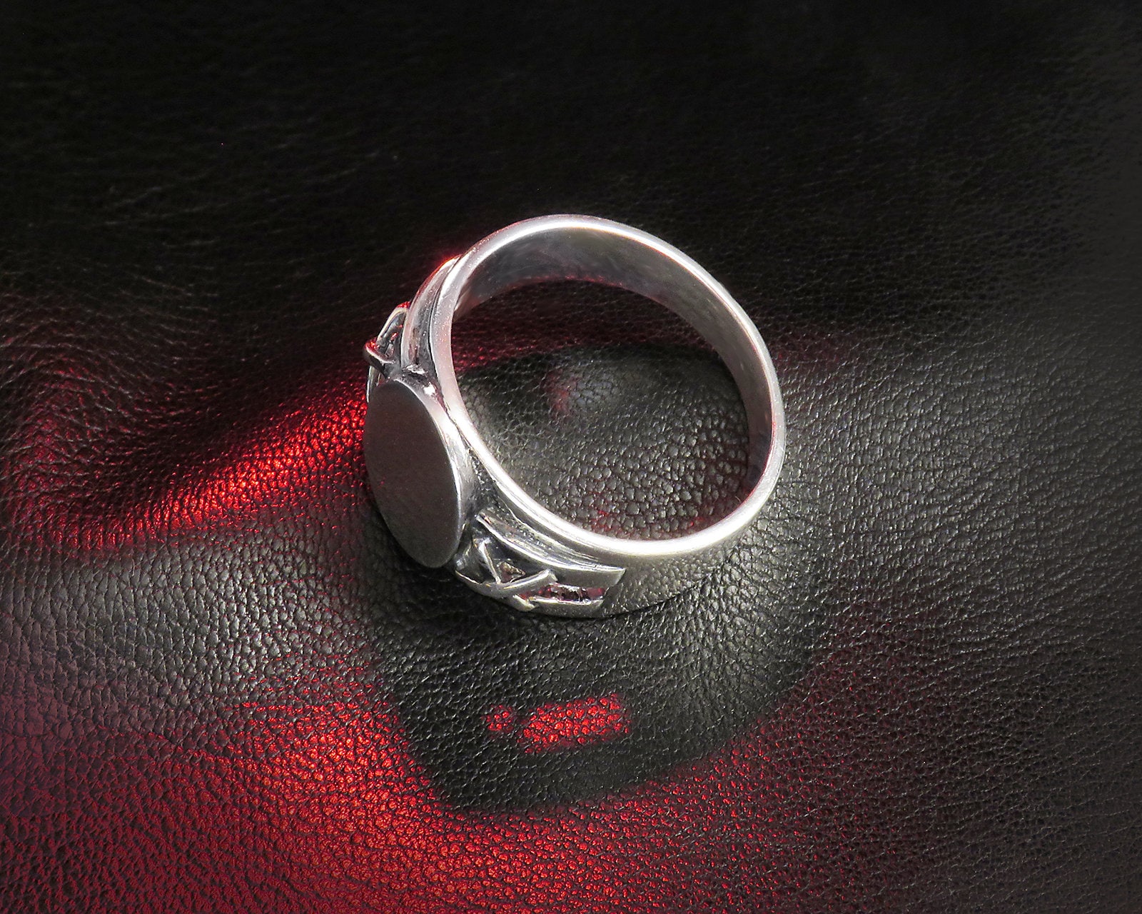 Sterling Silver Signet Ring Oval Signet Ring | Etsy