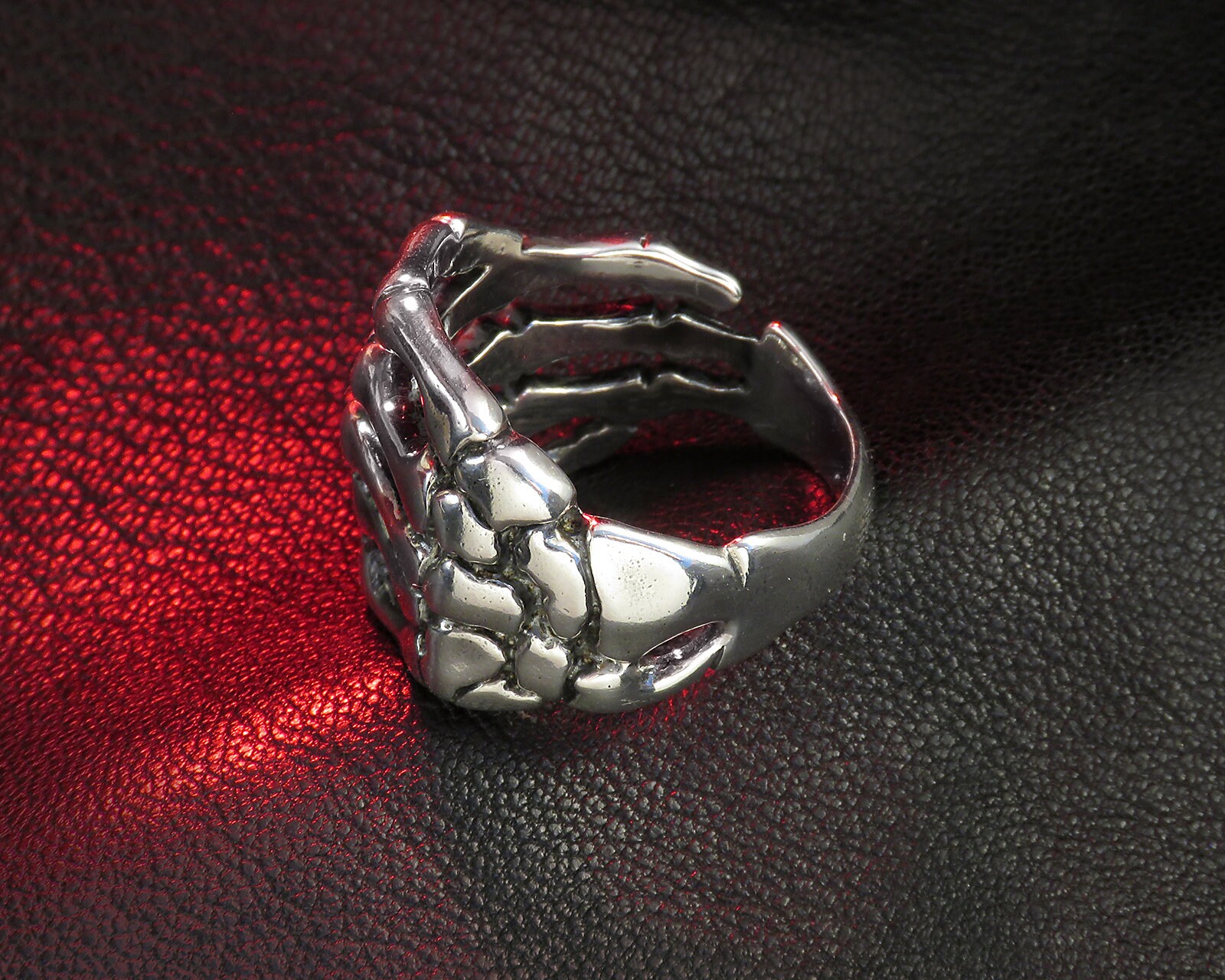 Hand Skeleton Ring Sterling Silver Horror Jewelry | Etsy