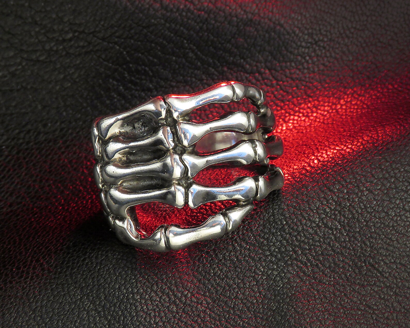 Hand Skeleton Ring Sterling Silver Horror Jewelry - Etsy