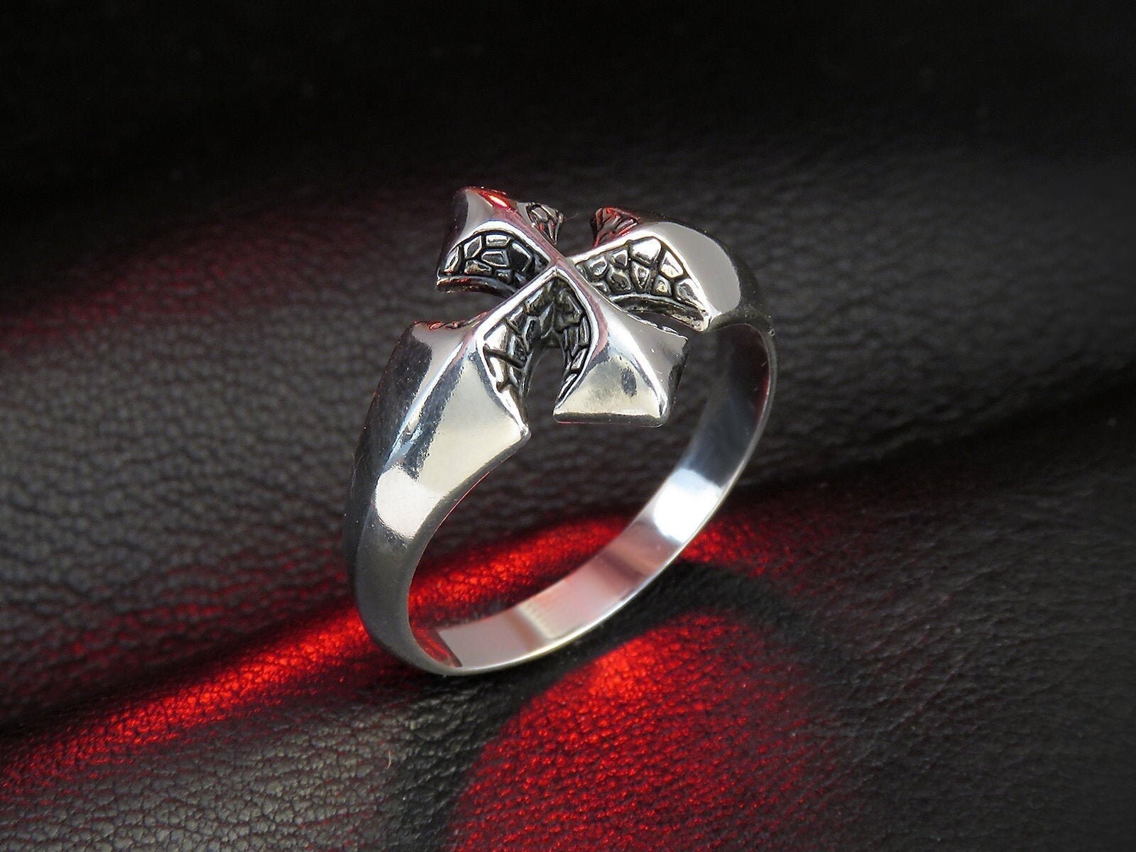 Gothic Cross Ring Sterling Silver Cross Jewelry - Etsy