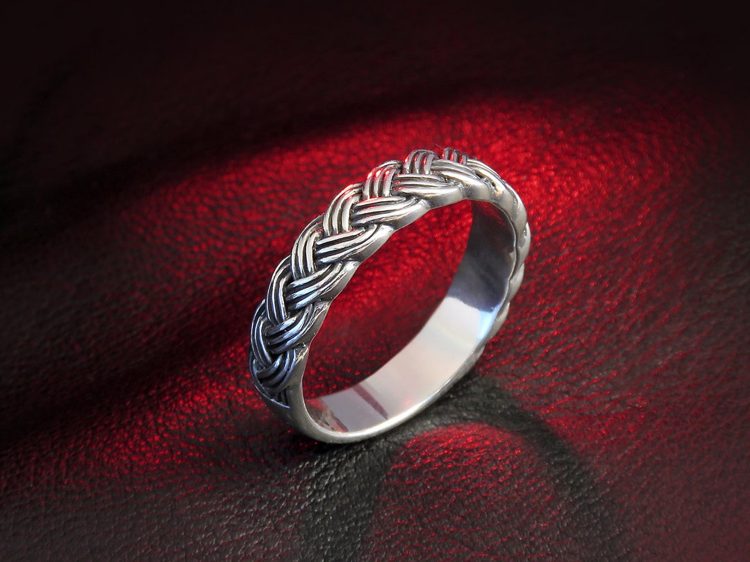 Braided Band, Sterling Silver, Braid Ring for Women - Etsy