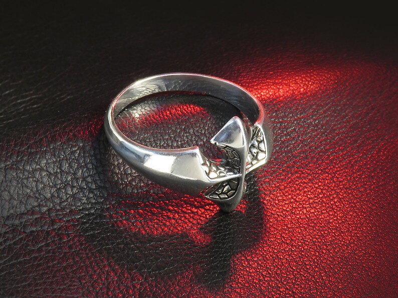 Gothic Cross Ring Sterling Silver Cross Jewelry - Etsy