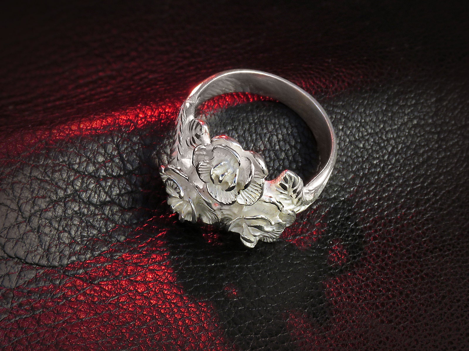 Rose Ring for Women Sterling Silver Rose Jewelry - Etsy