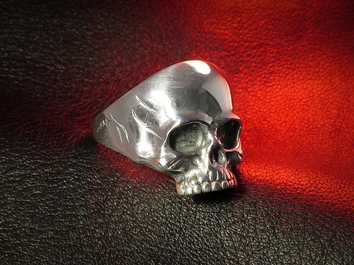 Skull Ring Sterling Silver Skull Jewelry | Etsy