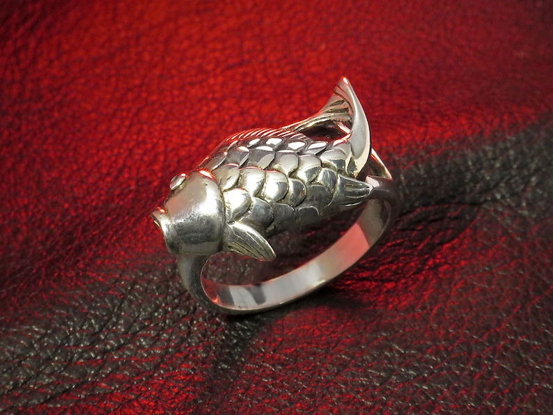 Sterling Silver Fish Ring Fish Jewelry Nautical Ring - Etsy