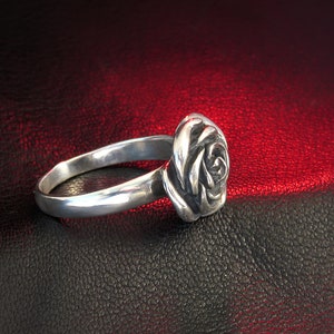 Rose Ring, Sterling Silver, Rose Jewelry - Etsy