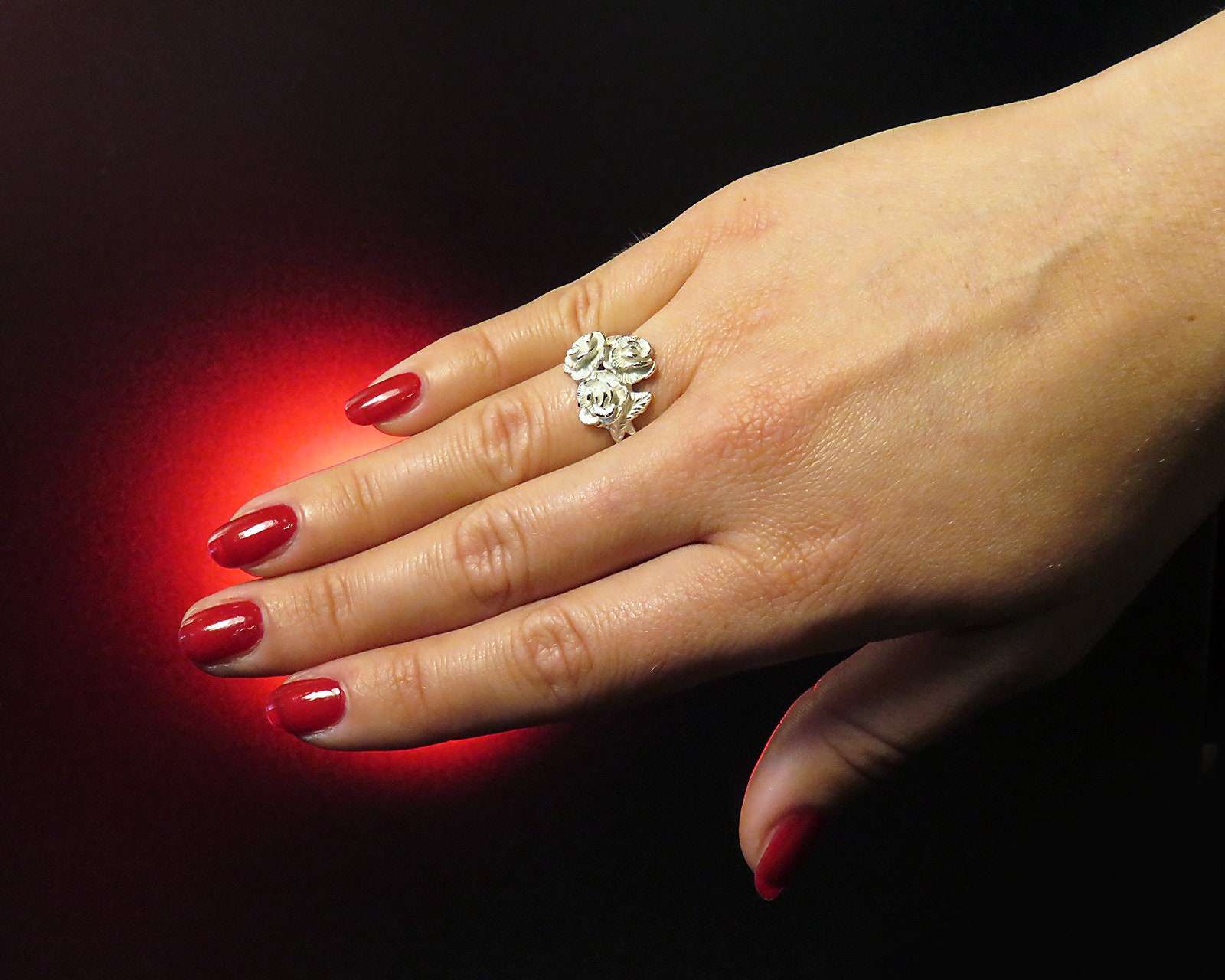 Rose Ring for Women Sterling Silver Rose Jewelry - Etsy