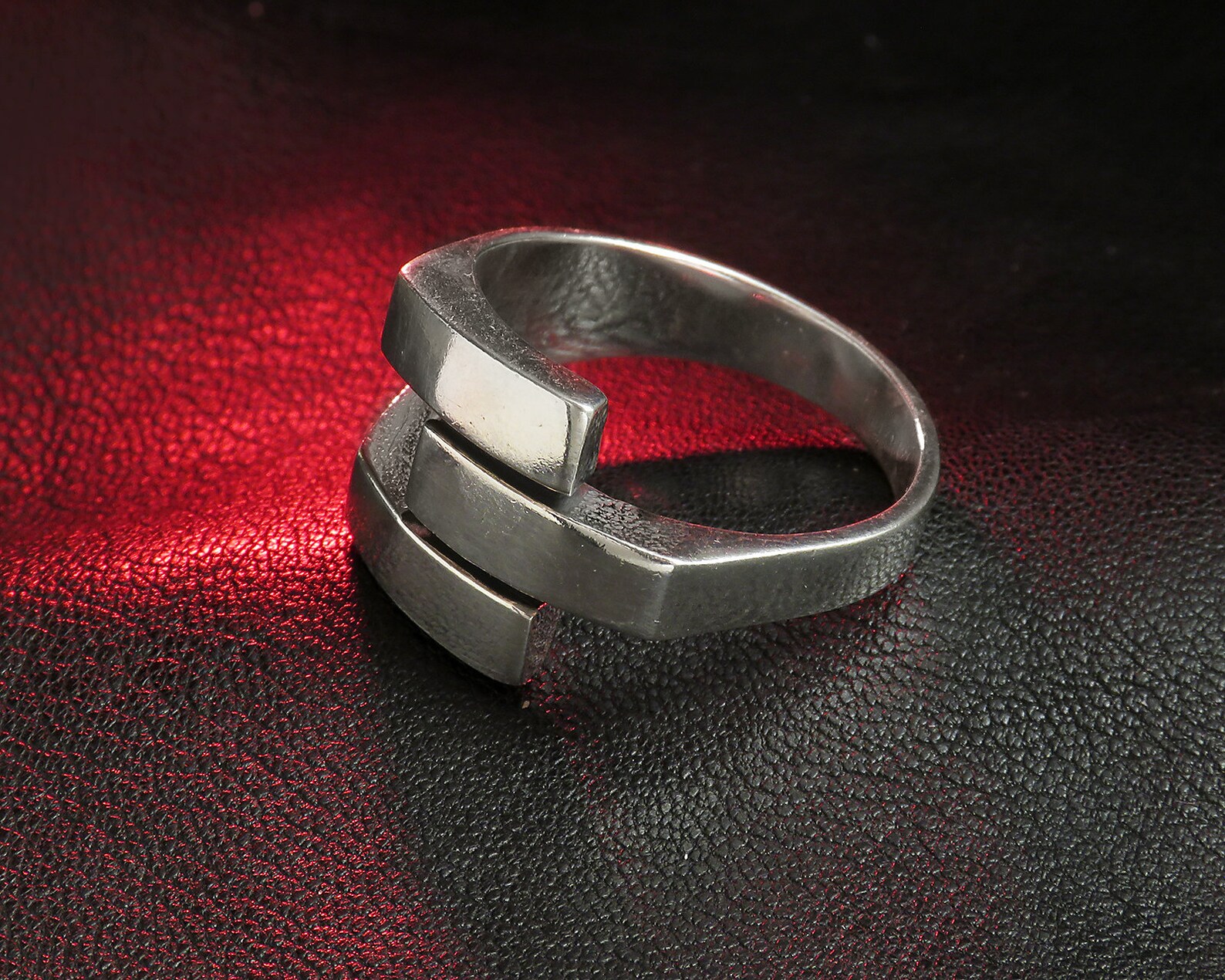 Geometric Ring for Men Sterling Silver Men's Ring - Etsy