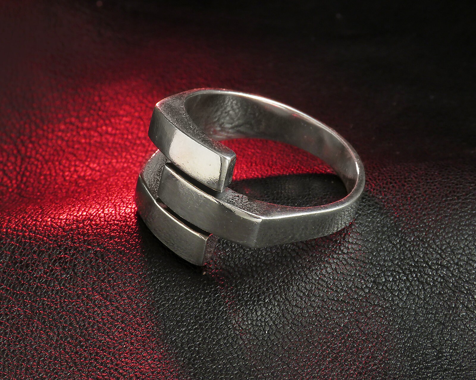 Geometric Ring for Men Sterling Silver Men's Ring - Etsy