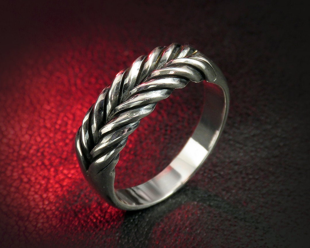 Braided Sterling Silver Ring, Baltic Jewelry - Etsy