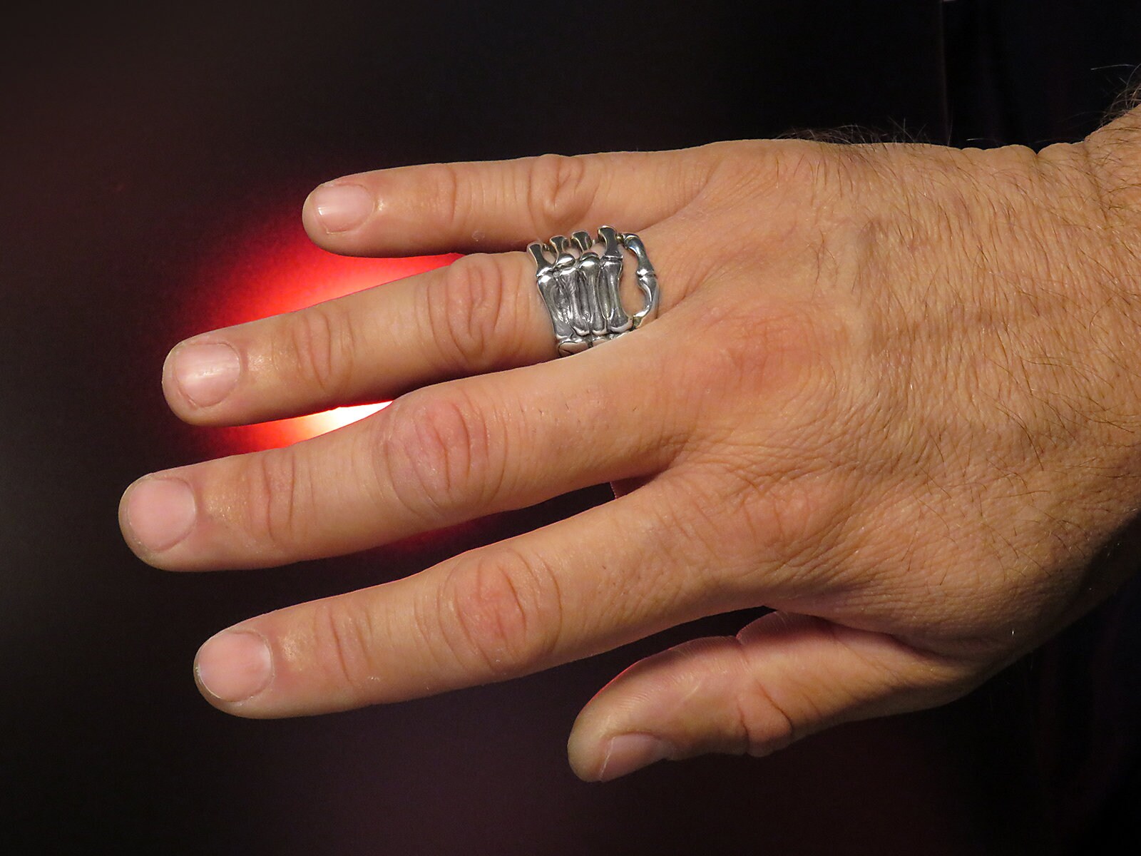 Hand Skeleton Ring Sterling Silver Horror Jewelry | Etsy