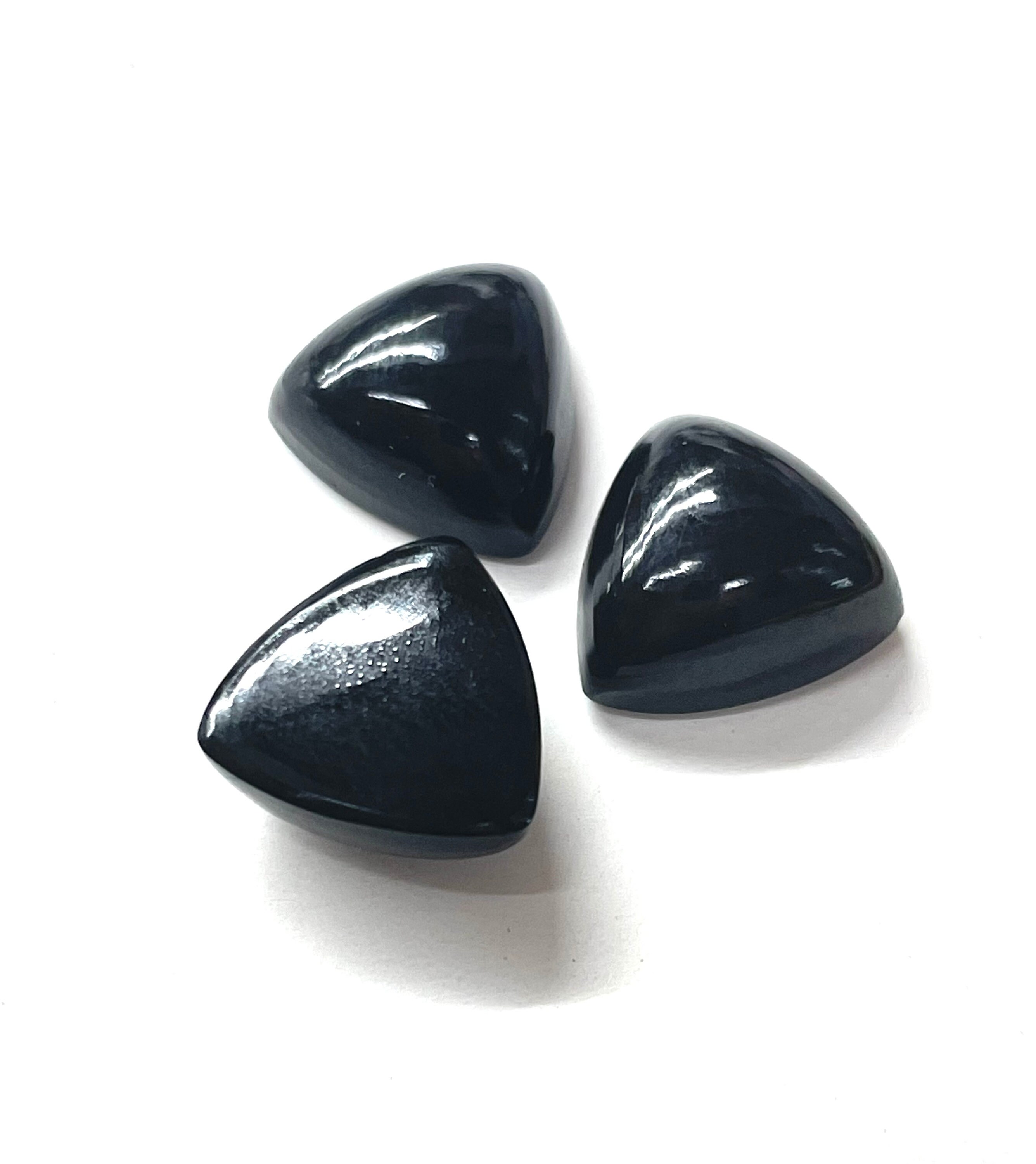 Natural Black Onyx Triangle Shape Cabochon Flat Back - Etsy