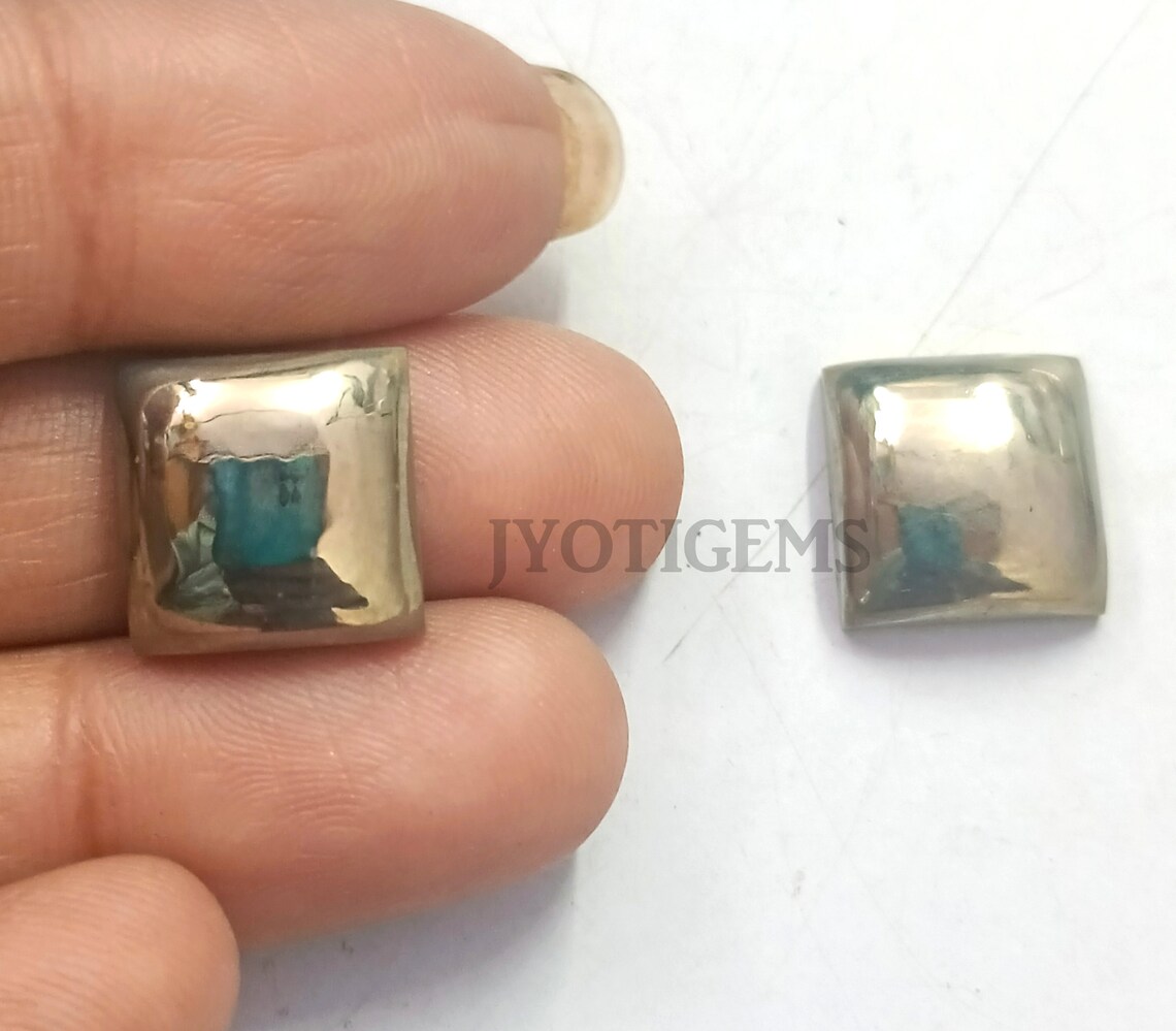 AAA Quality Natural Pyrite Square Shape Cabochon Flat Back - Etsy
