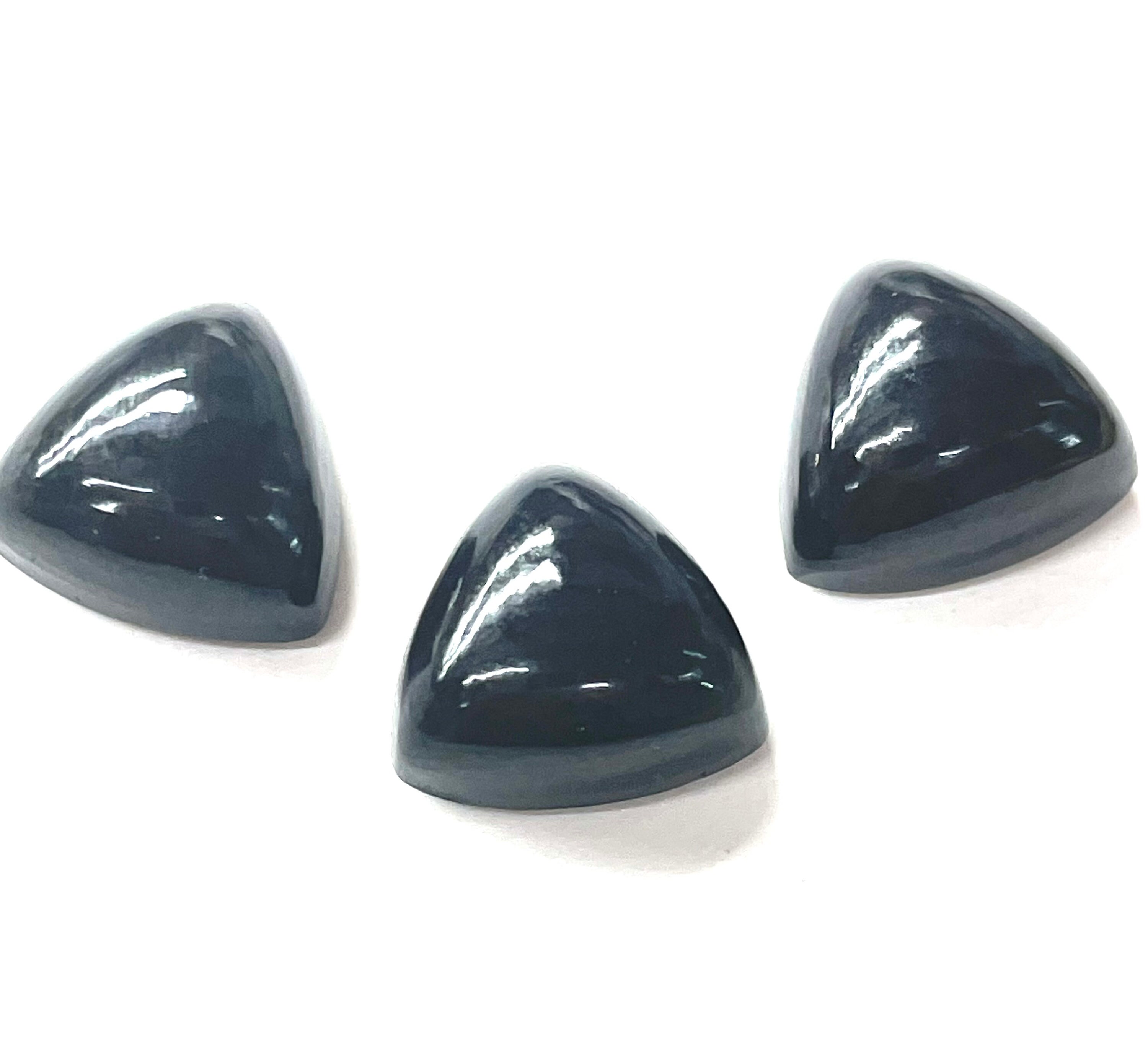 Natural Black Onyx Triangle Shape Cabochon Flat Back - Etsy