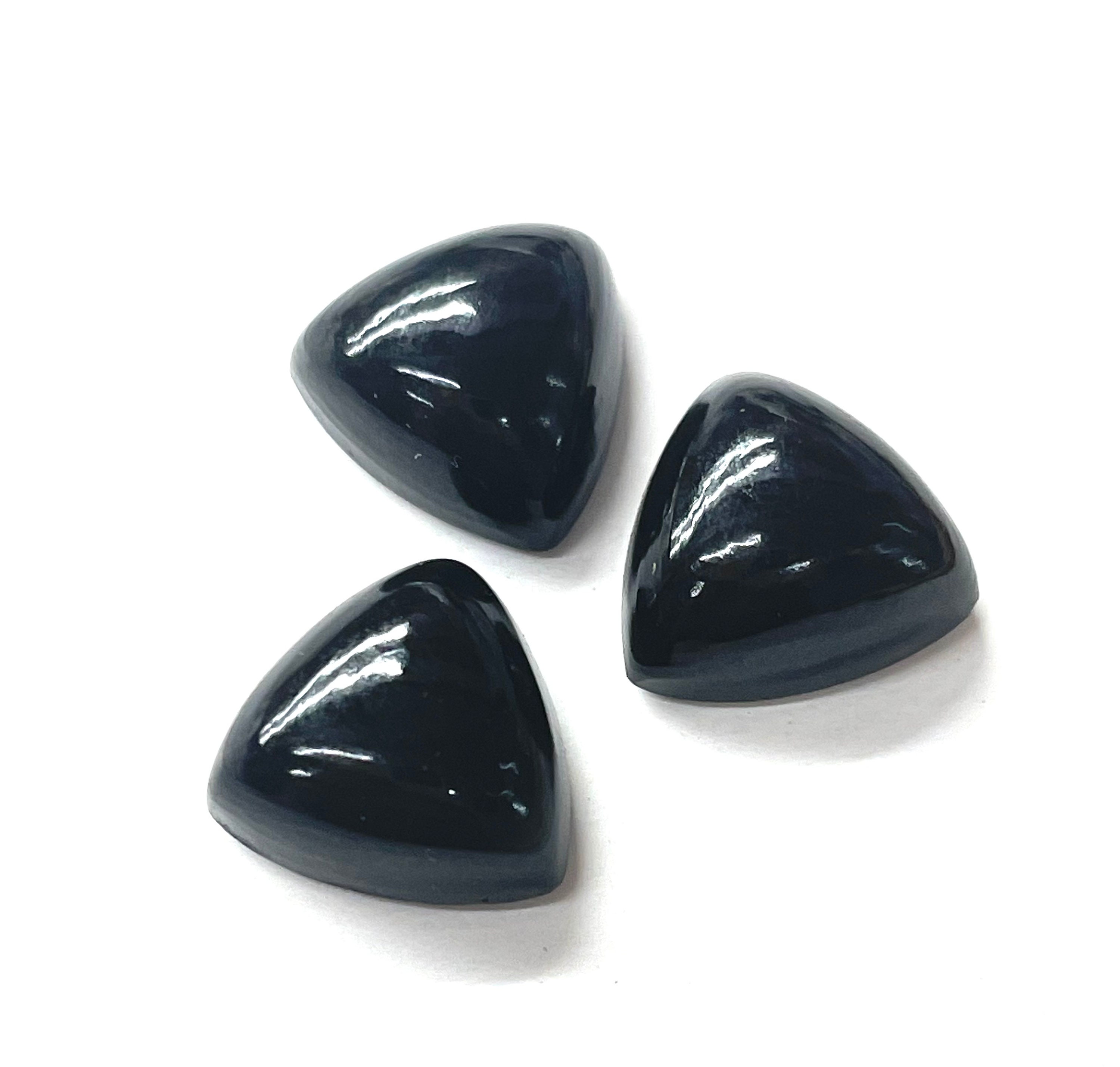 Natural Black Onyx Triangle Shape Cabochon Flat Back - Etsy