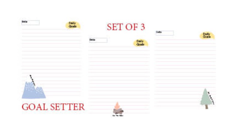 Move Mountains Daily Goal Setter Sheets, Set of 3, Personal/business ...